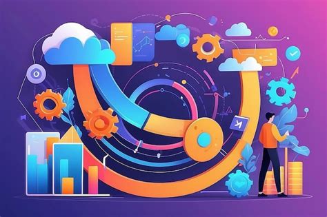 Premium Ai Image Team Collaboration Concept Reporting Charts Development Analysis Workflow