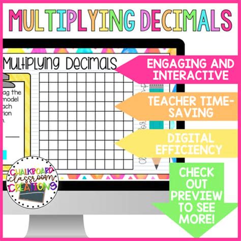 Multiplying Decimals Using Area Model Th Grade Multiplication Tpt