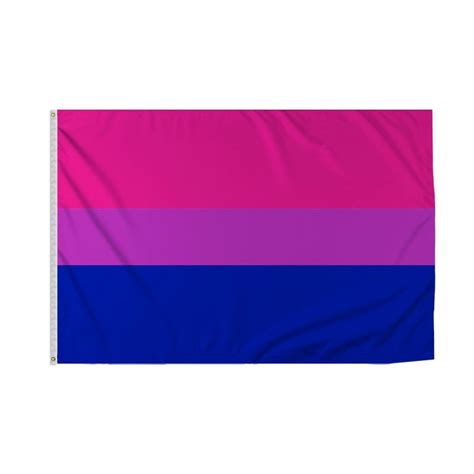 Promopatriot Bisexual Pride Flag 5x8 Ft Printed 200d Nylon Brass
