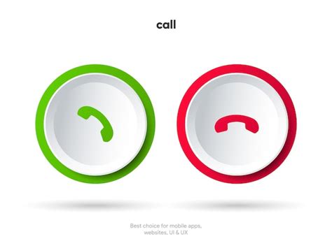 Premium Vector 3d Push Phone Button Icon Incoming Call Calling Mobile