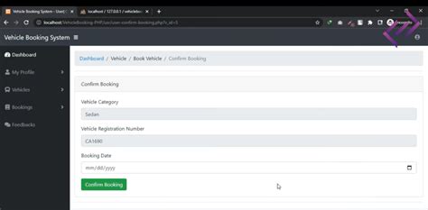 vehicle booking system project in php with source code and report
