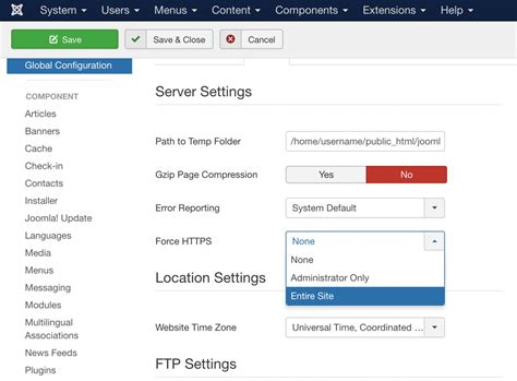How To Configure Joomla 3 To Work With An Ssl Certificate