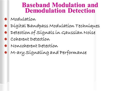 Bandpass Modulation And Demodulation Detection Ppt Video Online Download