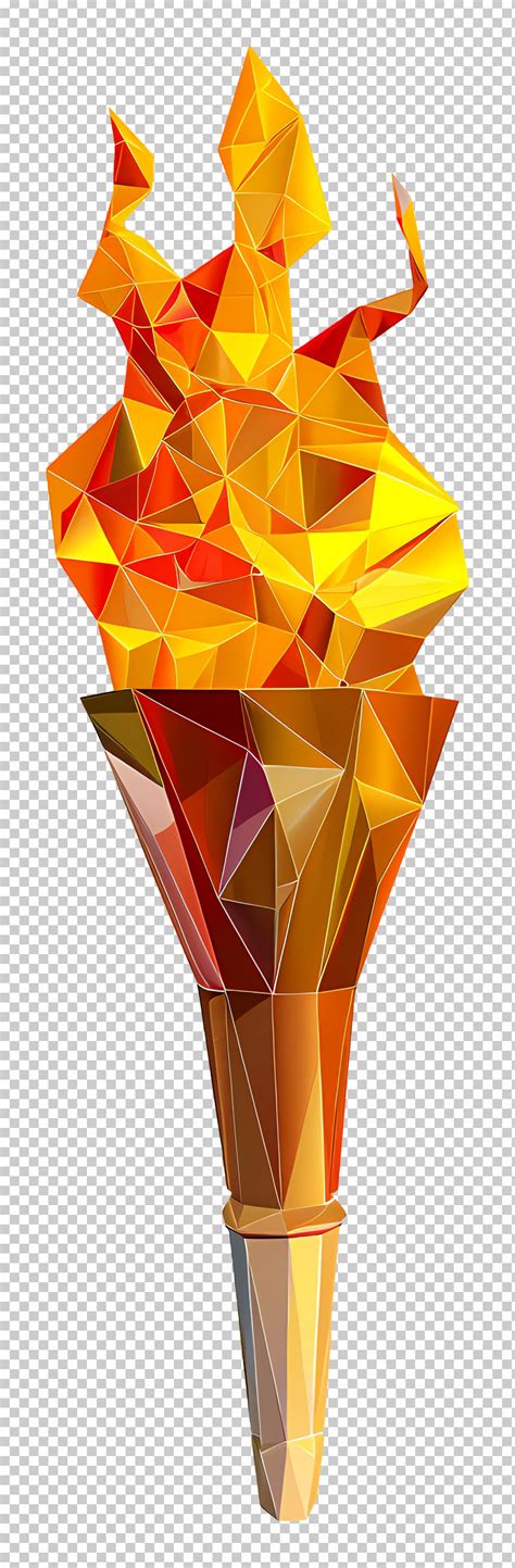 Olympic Torch Geometric Torch With Flame Png Clipart Abstract Fire