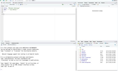 RStudio Settings