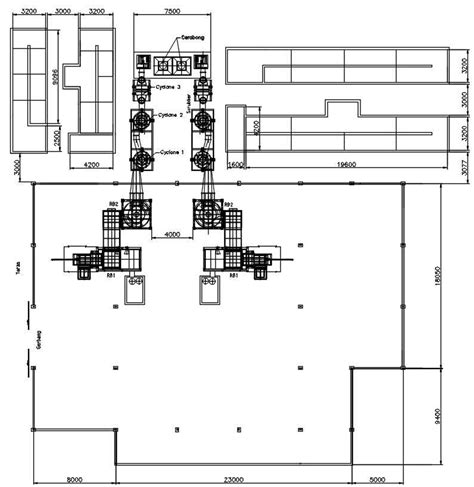 Layout Plan Of An Industrial Plant With Details In Autocad 2d Drawing Cad File Dwg File Cadbull