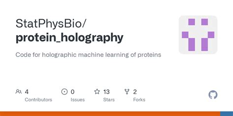 Github Statphysbioproteinholography Code For Holographic Machine