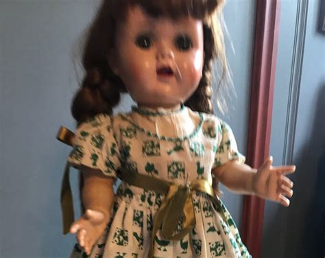 Vintage 1950s Ideal W16 Saucy Walker Doll With Original Dress Working