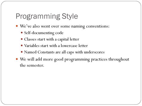 Scope Comments Code Style Keyboard Input Ppt Download