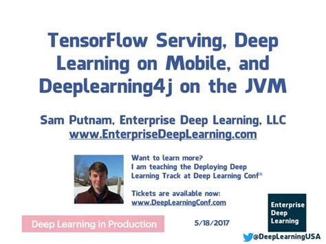 tensorflow serving deep learning on mobile and deeplearning4j on the