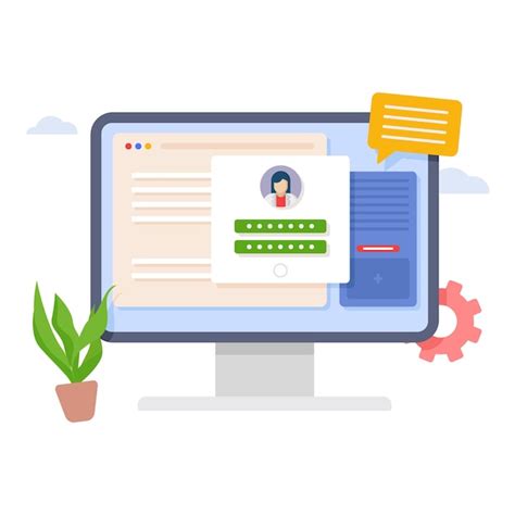 Premium Vector Computer Account Login And Password Form Page Sign In