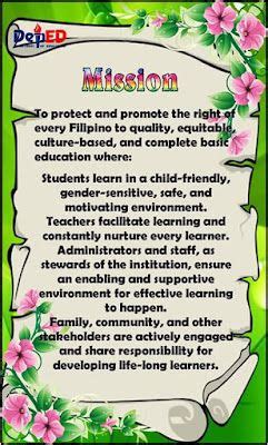 DepED Vision Mission Core Values Free Layout Classroom Bulletin