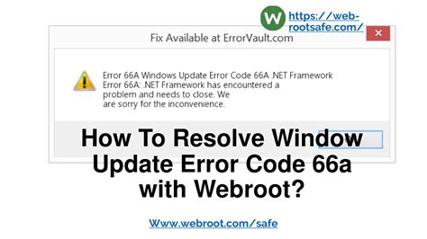 PPT How To Resolve Window Update Error Code A With Webroot PowerPoint Presentation ID