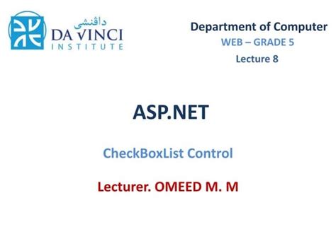 Checkbox Control Ppt