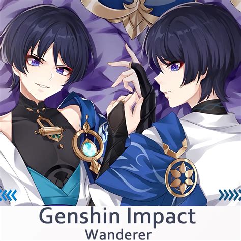 Genshin Impact Wanderer Cosplay Dakimakura Body Pillow Case Anime