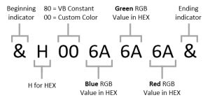 How To Determine Hex Color Codes For VBA Userforms