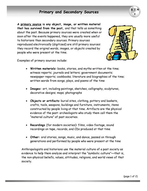 Secondary Sources Examples