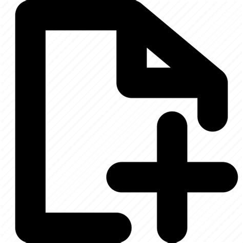 Add Content Document File New Page Plus Icon