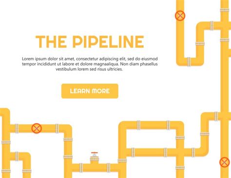 Pipeline System For Natural Gas Transportation Vector Image
