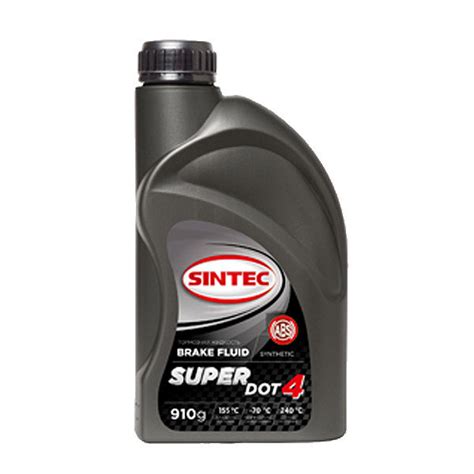 Жидкость тормозная Sintec SUPER DOT-4, 0,9 л. - Автосервис — Фили в ЗАО.