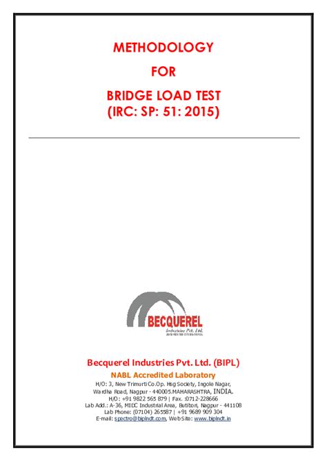 Pdf Methodology For Bridge Load Test Aurangabaad
