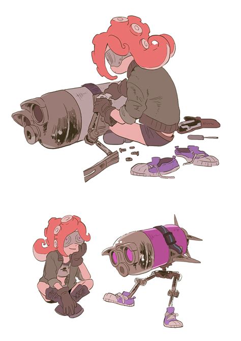Octoling Player Character Takozonesu And Octopod Splatoon Drawn By Katou Osoraku Danbooru