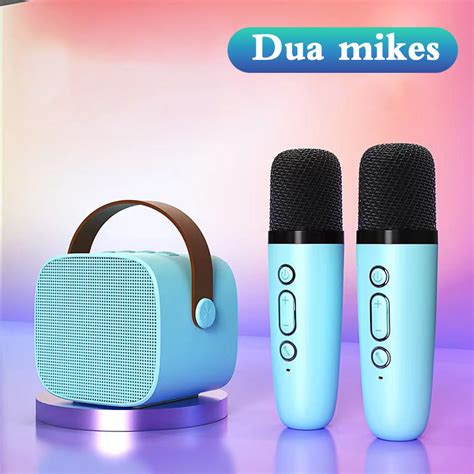 Jual Mini Portabel Bluetooth Speaker Microphone Karaoke Set Bluetooth Mini Full Bass Portable