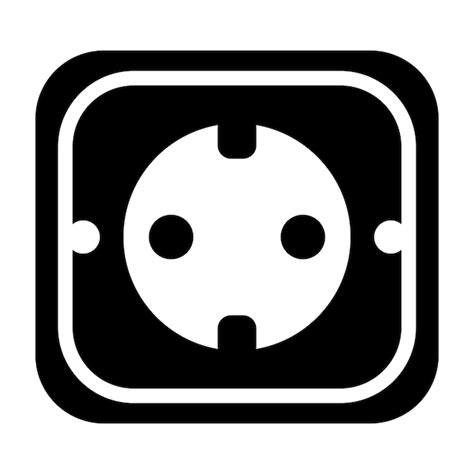 Premium Vector Electric Socket Icon Logo Illustration Design Template