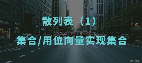 散列表（1） 集合 用位向量实现集合 csdn博客