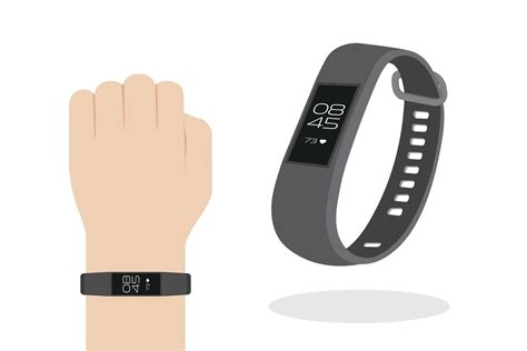 Wearable Technology Human Hand Fitness Activity Tracker Vector Illustration Vector Art