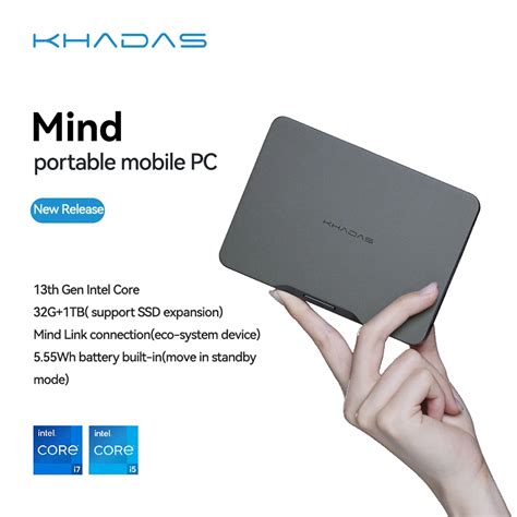 인텔 코어 I7 32g Ram 1tb 스토리지 탑재 Khadas Mind 미니 Pc 포켓 사이즈 게이머 컴퓨터 윈도우
