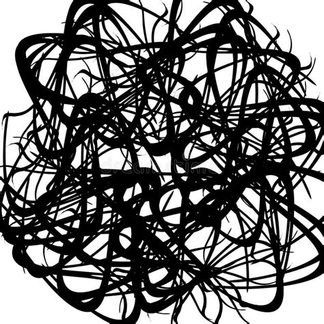 Chaotic Random Curved Lines Abstract Artistic Pattern Background