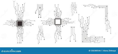 Circuit Board Line Microchip Software Integrated Motherboard Connections Innovative
