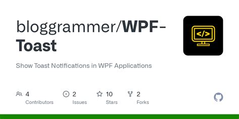 Github Bloggrammerwpf Toast Show Toast Notifications In Wpf