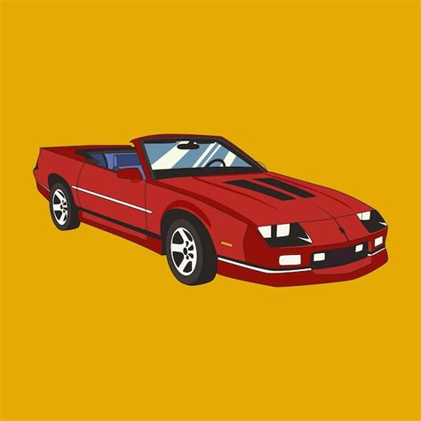 Векторная иллюстрация классического автомобиля Премиум векторы