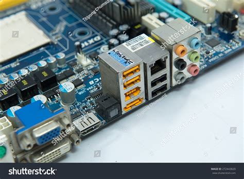 Back Panel Connectors Computer Motherboard Stock Photo Shutterstock