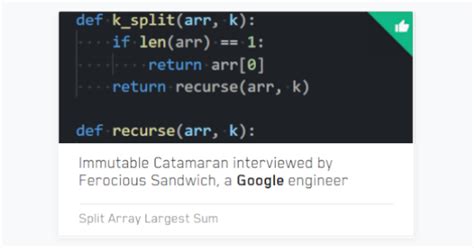 Split Array Largest Sum Python Interview