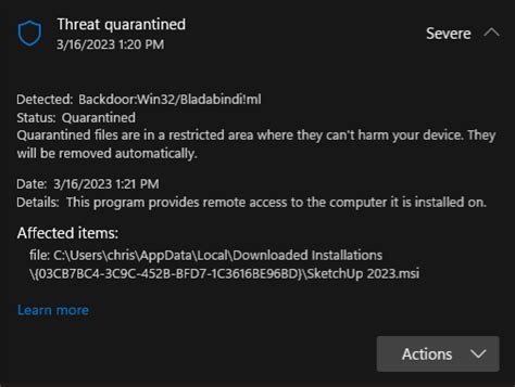 Latest 2023 0 397 152 Installer Trojan Backdoor Win32 Bladabindi Ml