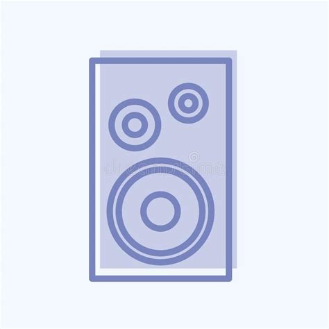 Icon Single Speaker Suitable For Music Symbol Two Tone Style Simple Design Editable Design