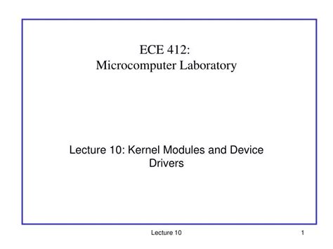 PPT Lecture Kernel Modules And Device Drivers PowerPoint Presentation ID