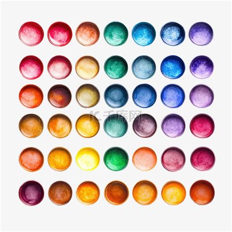 不同颜色圆圈调色板组合套装素材图片免费下载 千库网