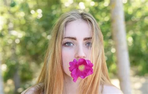 Wallpaper Eyes Look Flowers Hair Lena Flora For Mobile And Desktop