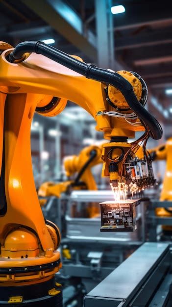 Premium Photo Smart Robot Arm System For Digital Factory Production