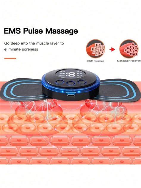 Kit 3 Mini Ems Massager Portable Electric Neck Stimulator For Cervical