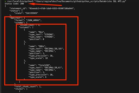 Databricks Api Executando Um Comando Sql Via Api