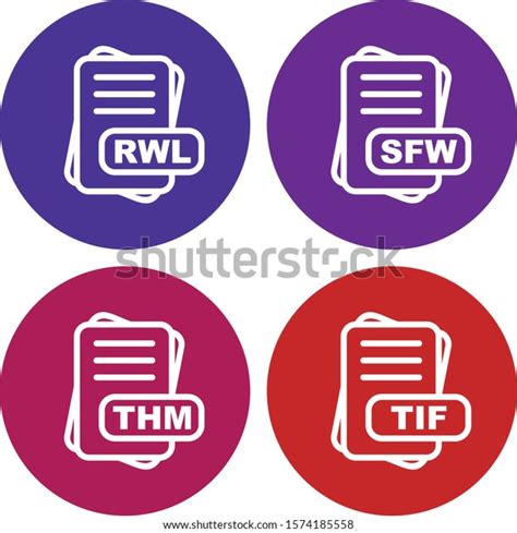 Set File Format Icons Stock Vector Royalty Free Shutterstock
