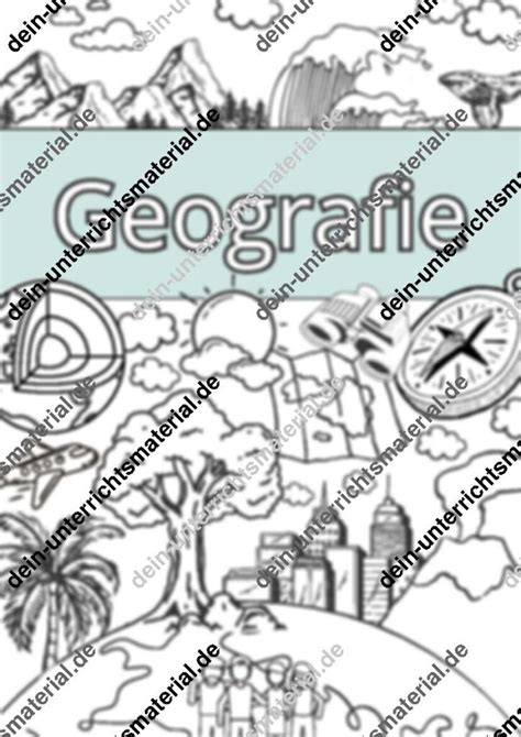 Geografie Deckblatt Für Den Hefter