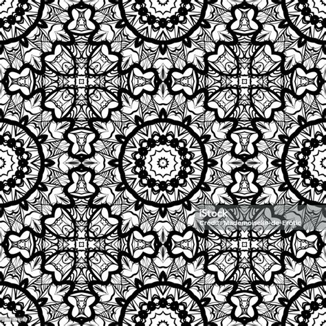 현대적인 디자인으로 완벽 한 배경입니다 만다라 꽃 장식입니다 블랙 화이트 색상입니다 벡터입니다 인쇄 직물 벽지 디자인 요소 가구에 대한 스톡 벡터 아트 및 기타 이미지