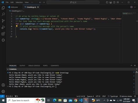 Waseem Ahmed Mughal On Linkedin 100 Days Of Typescript Challenge Q12