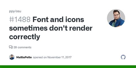 Font And Icons Sometimes Dont Render Correctly · Issue 1488 · Ppyosu · Github